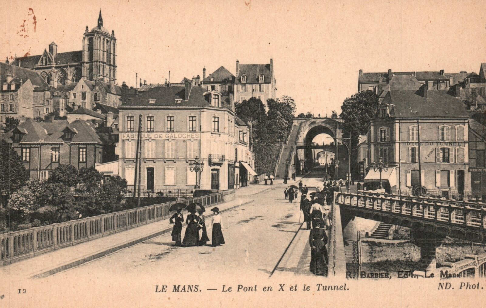 Vintage Postcard 1910's View of Le Pont en X et le Tunnel Le Mans ...
