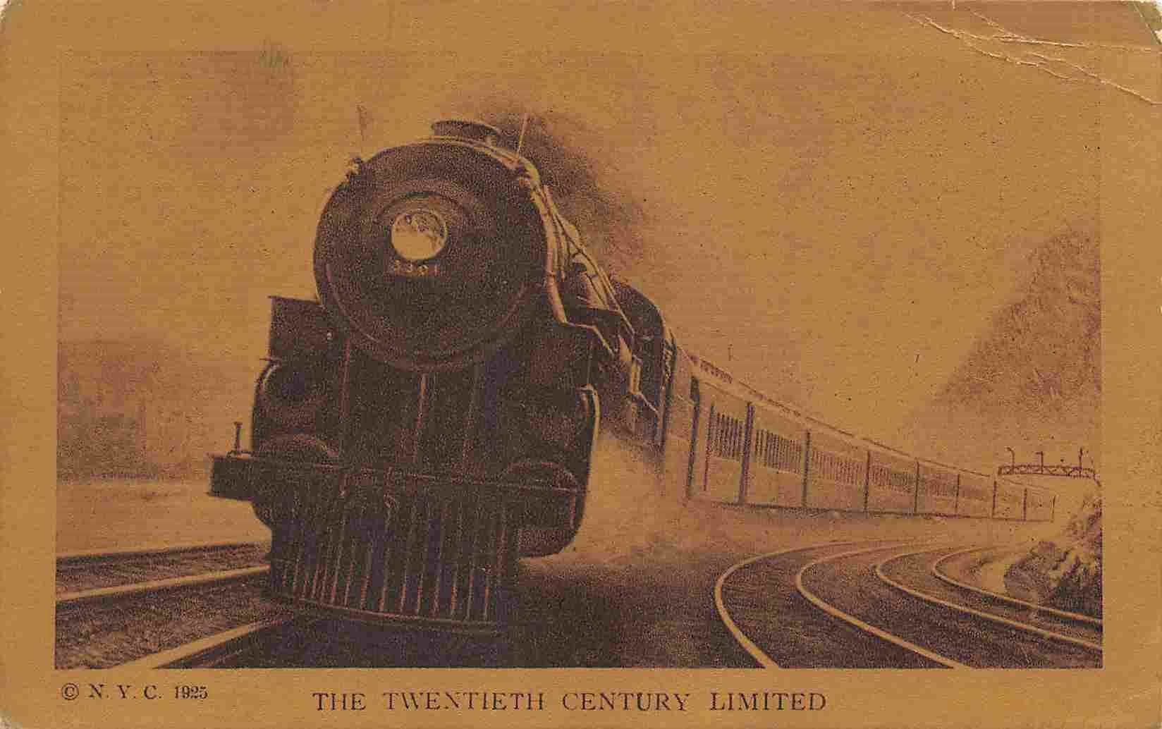 Twentieth Century Limited New York Central Railroad Train 1920s ...