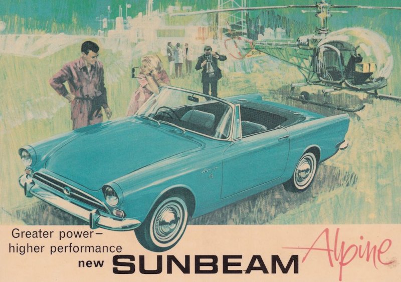 Sunbeam Alpine Classic Car Advertising Poster Postcard | Topics ...