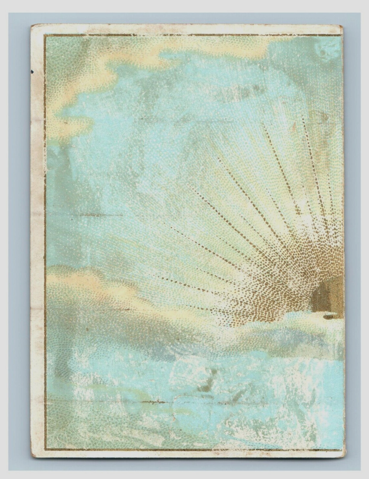 1880s Two Part Victorian Folder Card Lovely Lilies Sun Rays Clouds Fab ...