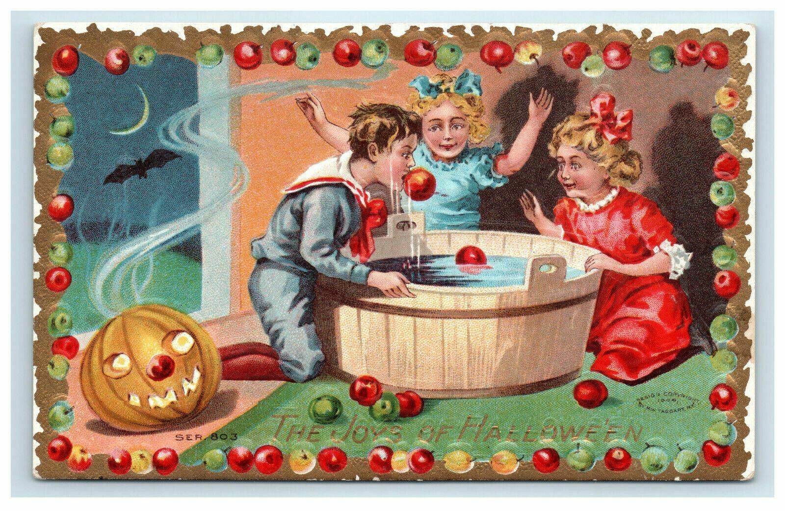 Halloween Girls Watching Boy Bob for Apples JOL True Ser. 803 Taggart ...