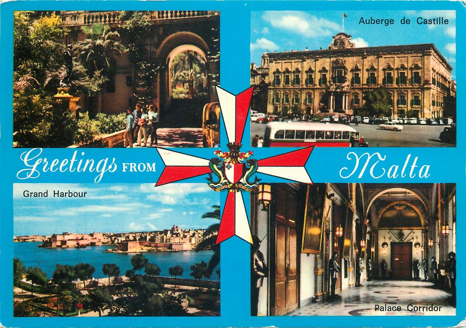 Postkarte Greetings from Malta various aspects | Europe - Malta ...