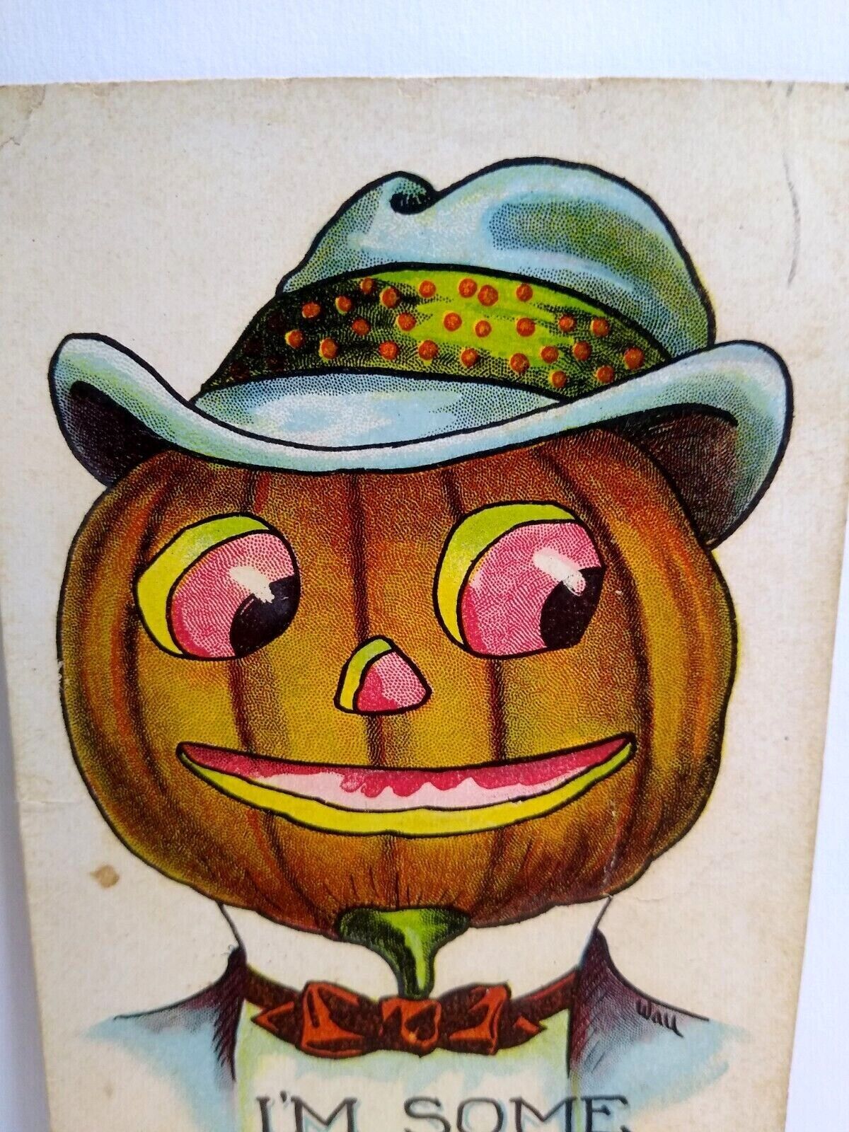 Halloween Postcard Fantasy Goblin JOL Man Anthropomorphic Bernhard Wall ...