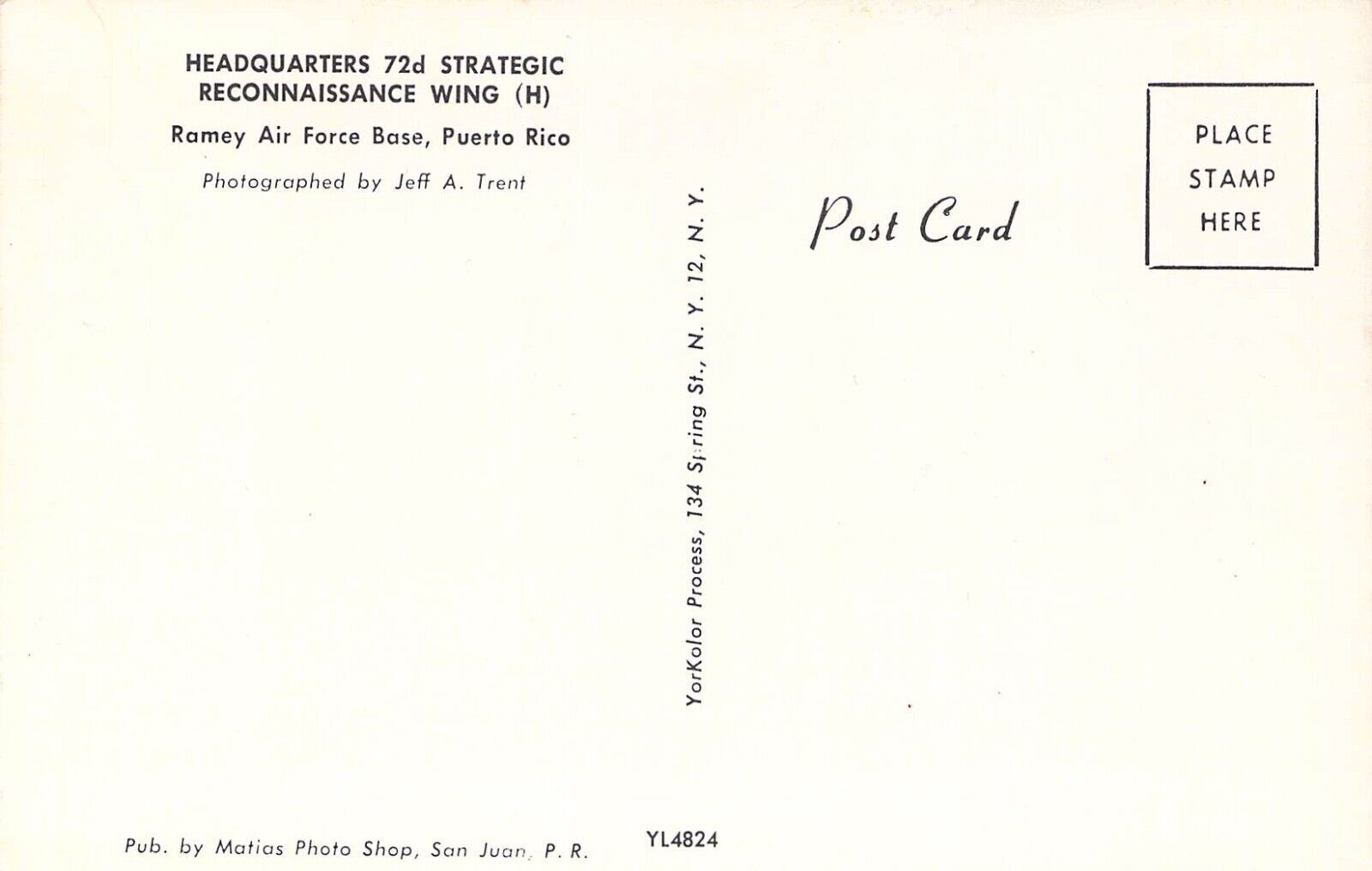 Cold War, Vietnam Era, HQ 72nd Strategic Recon Wing, Ramey AFB P.R.Old ...