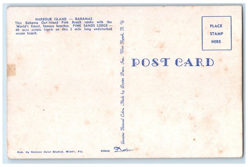 c1950's Bahama Out-Island Pink Beach Harbour Island Bahamas Postcard ...