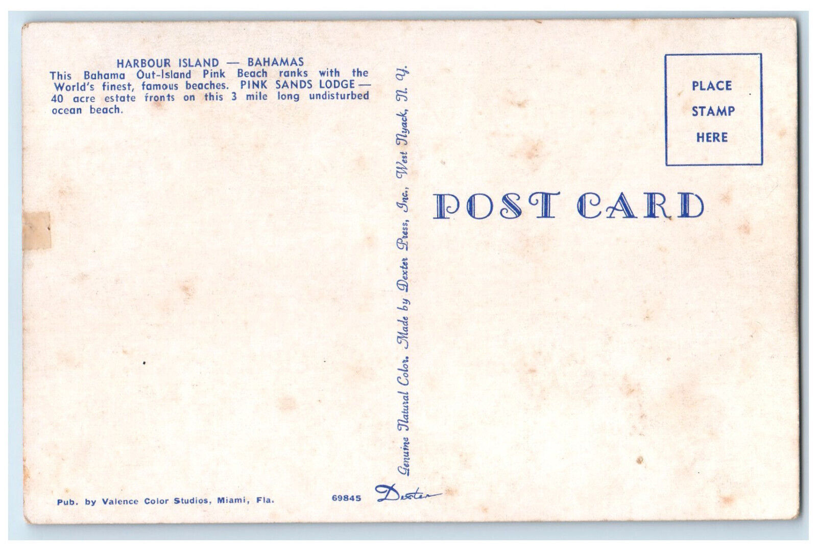 c1950's Bahama Out-Island Pink Beach Harbour Island Bahamas Postcard ...