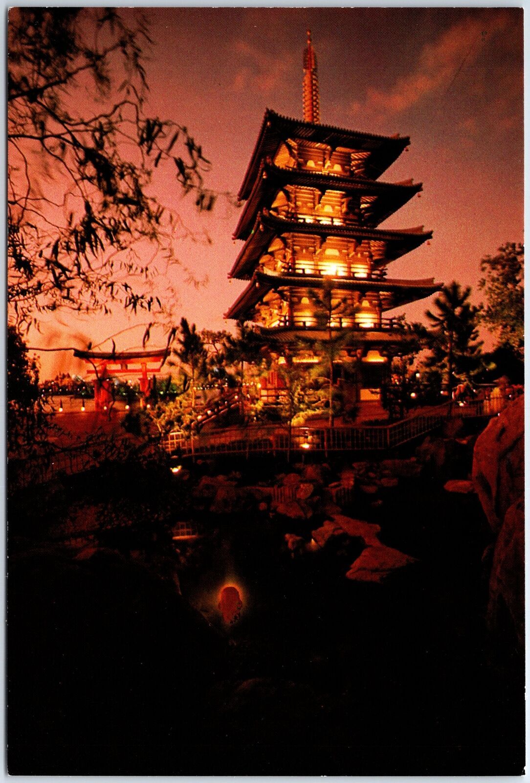 Vintage Continental Size Postcard Japan World Showcase Epcot Disney ...