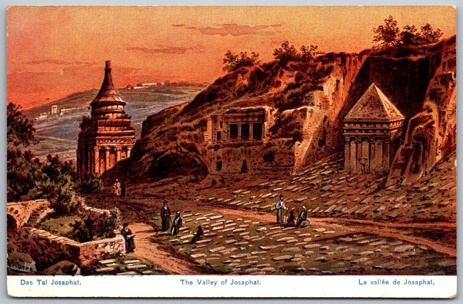 Palestine Israel c1910 Postcard The Valley Of Josaphat | Asia & Middle ...