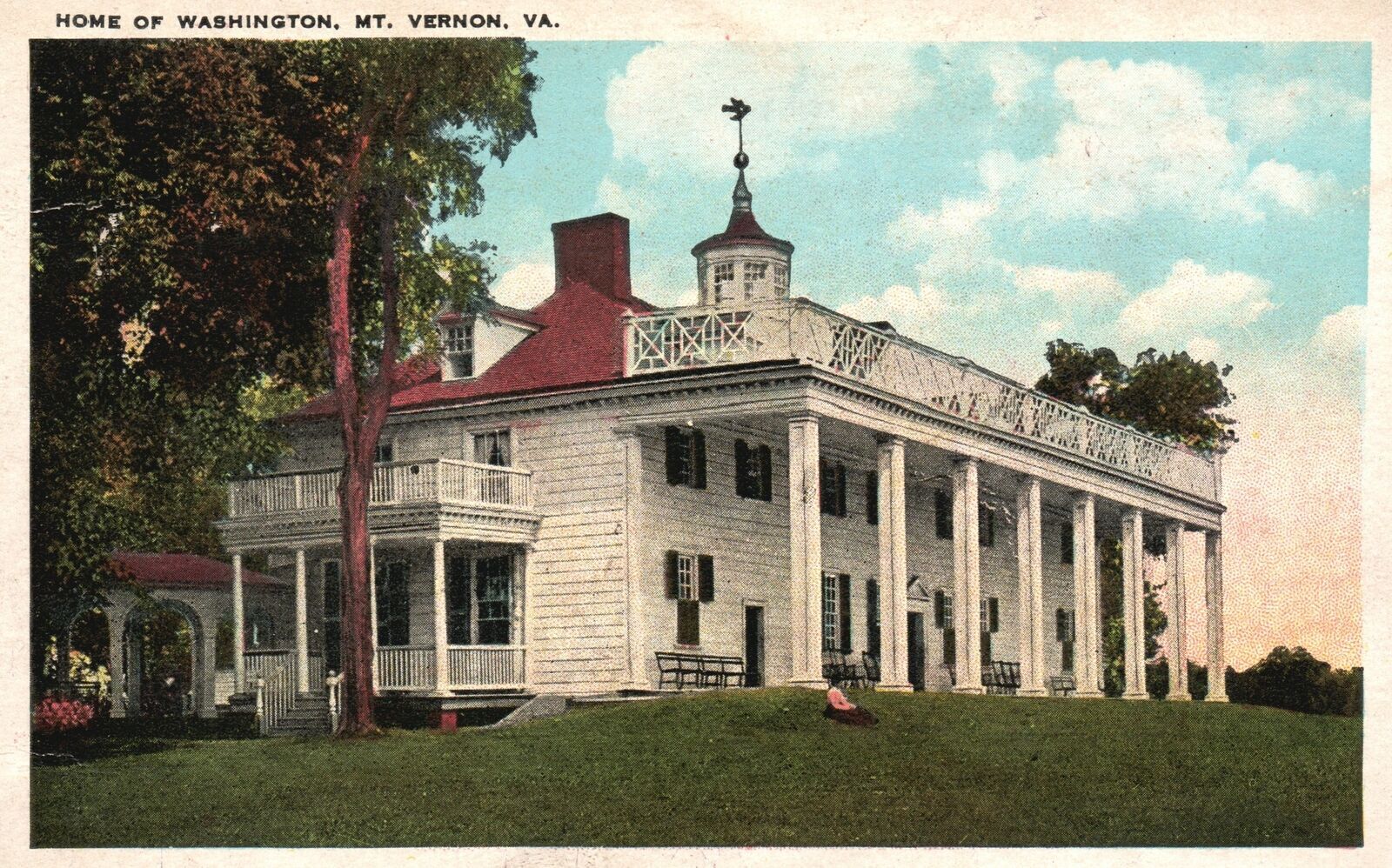 Vintage Postcard 1920's Home of Washington Mount Vernon Virginia VA ...