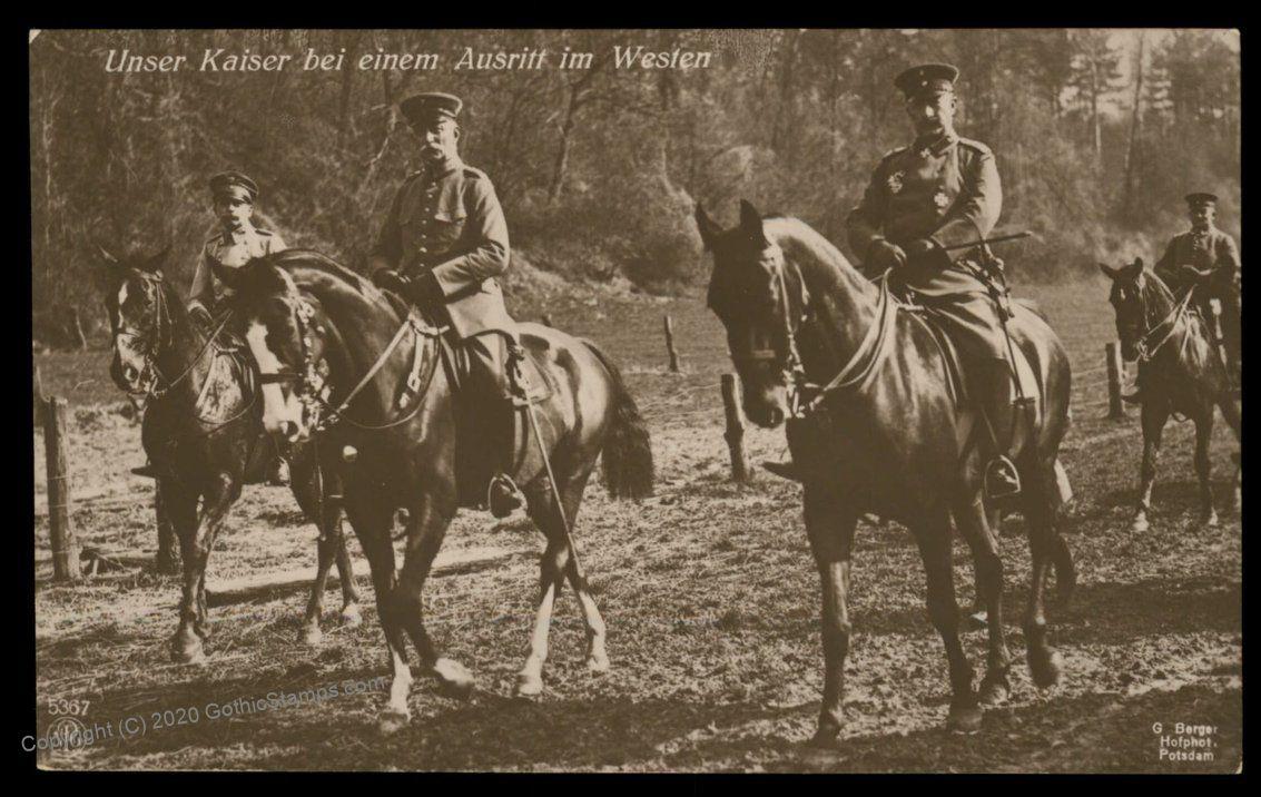 Germany WWI Kaiser Wilhelm II Horse Portrait Real Photo RPPC G96133 ...