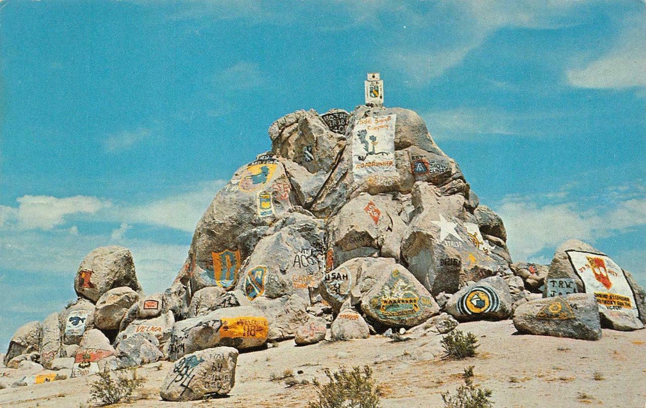 FORT IRWIN California CA ROCK PILE~Painted Army Unit Emblems MILITARY ...
