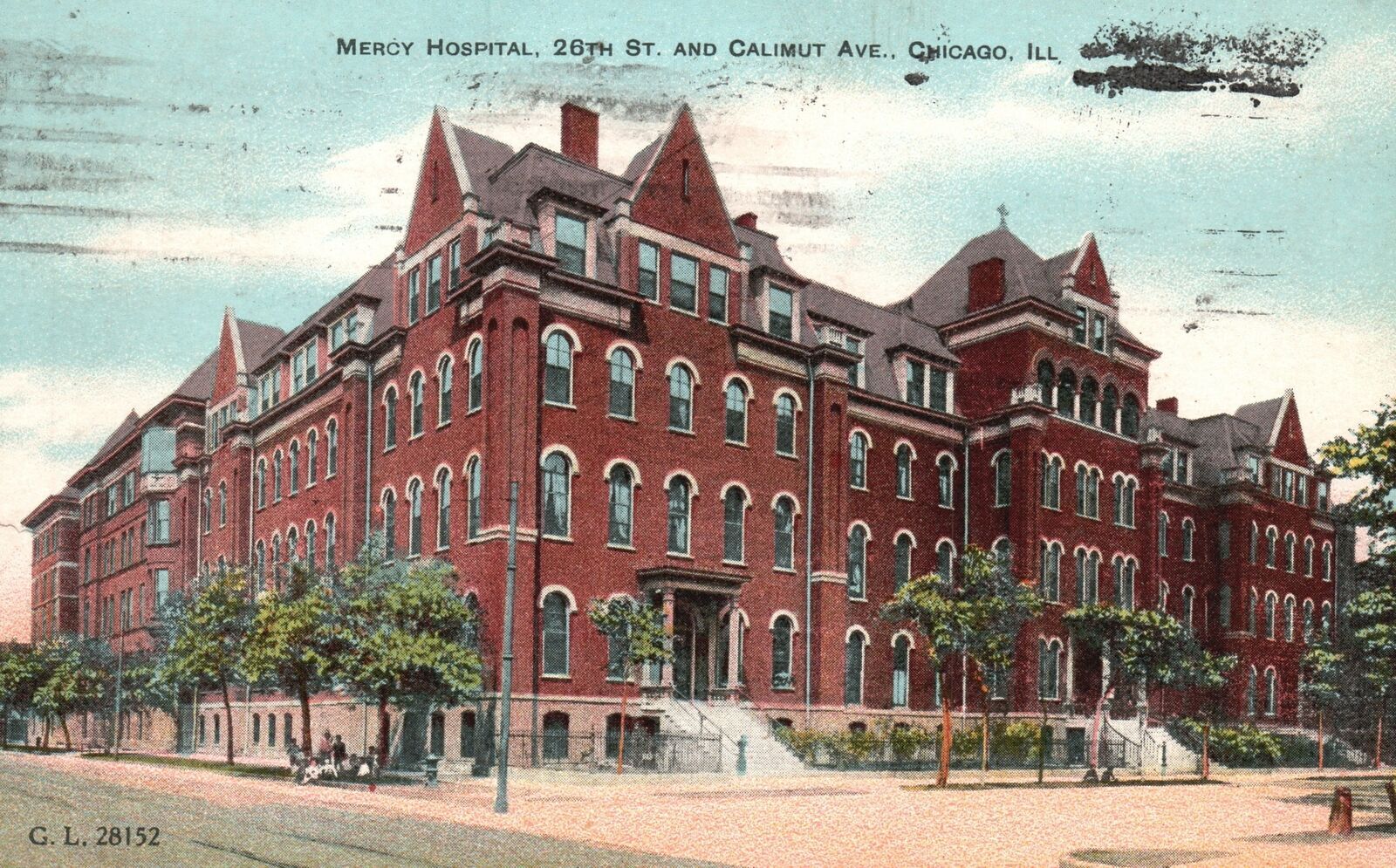 Vintage Postcard 1909 Mercy Hospital 26th And Calumet Avenue Chicago ...