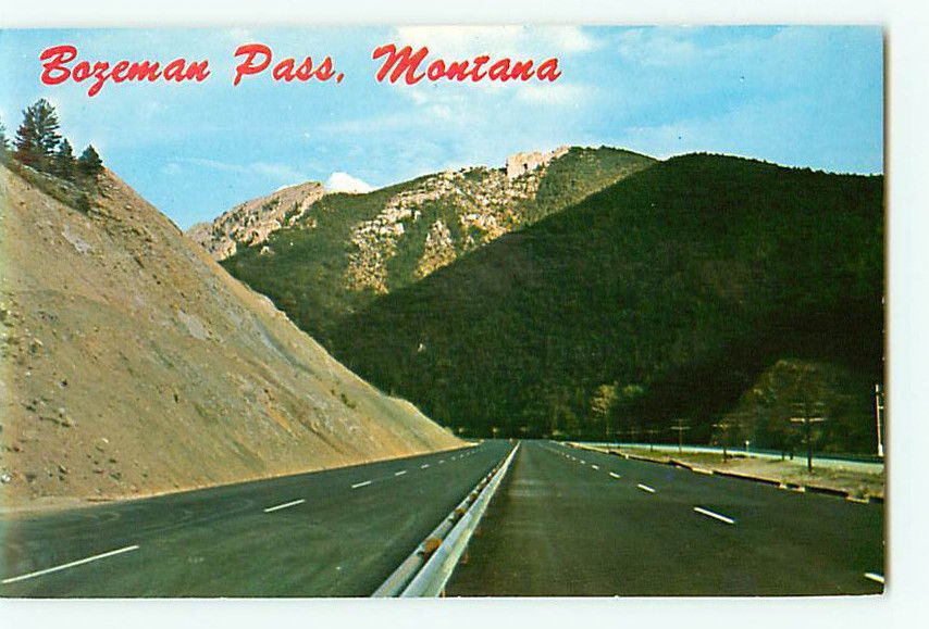 Vintage Postcard Bozeman Pass Mountain Village Big Sky Montana # 2090 ...