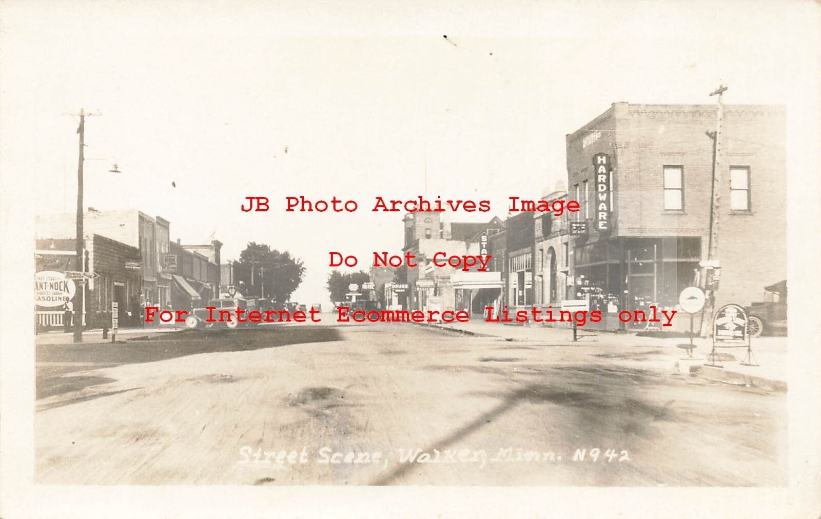 MN, Walker, Minnesota, RPPC, Street Scene, Business Area, Pearson Photo ...