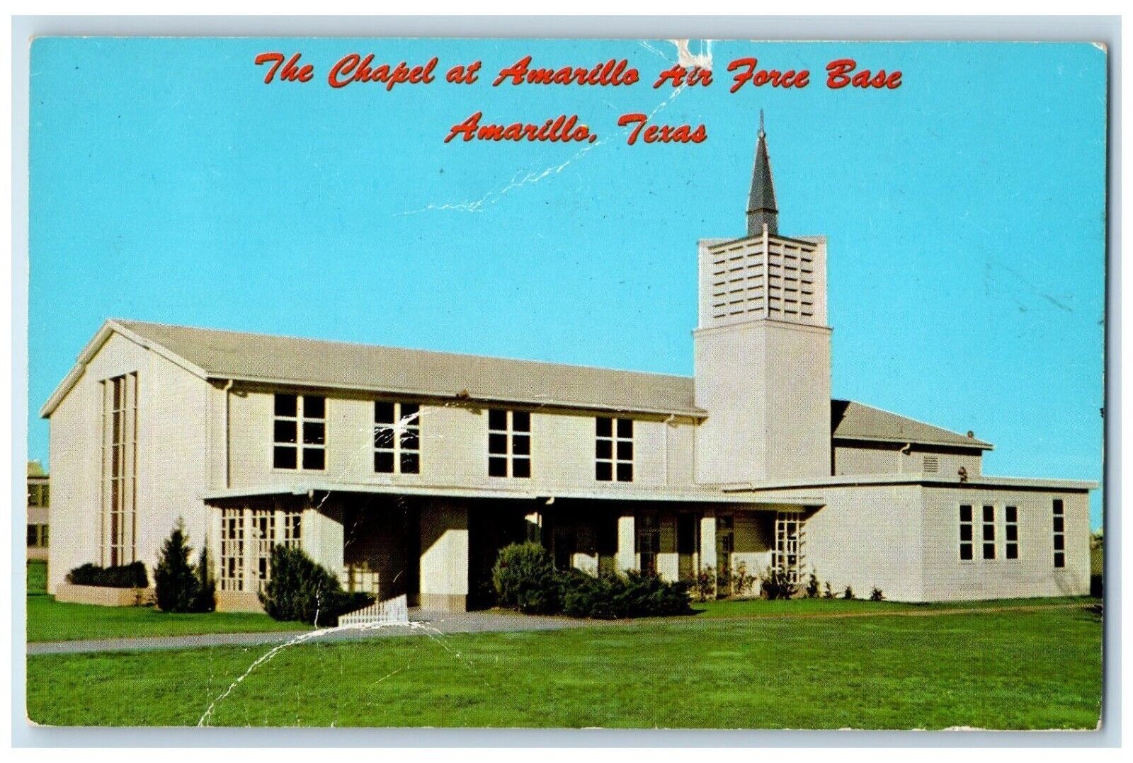 1970 Chapel Amarillo Air Force Base Exterior Building Amarillo Texas TX ...