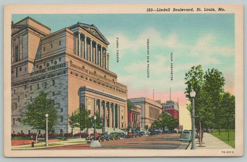 St Louis Missouri~Lindell Boulevard Masonic Temple Scottish Rite ...