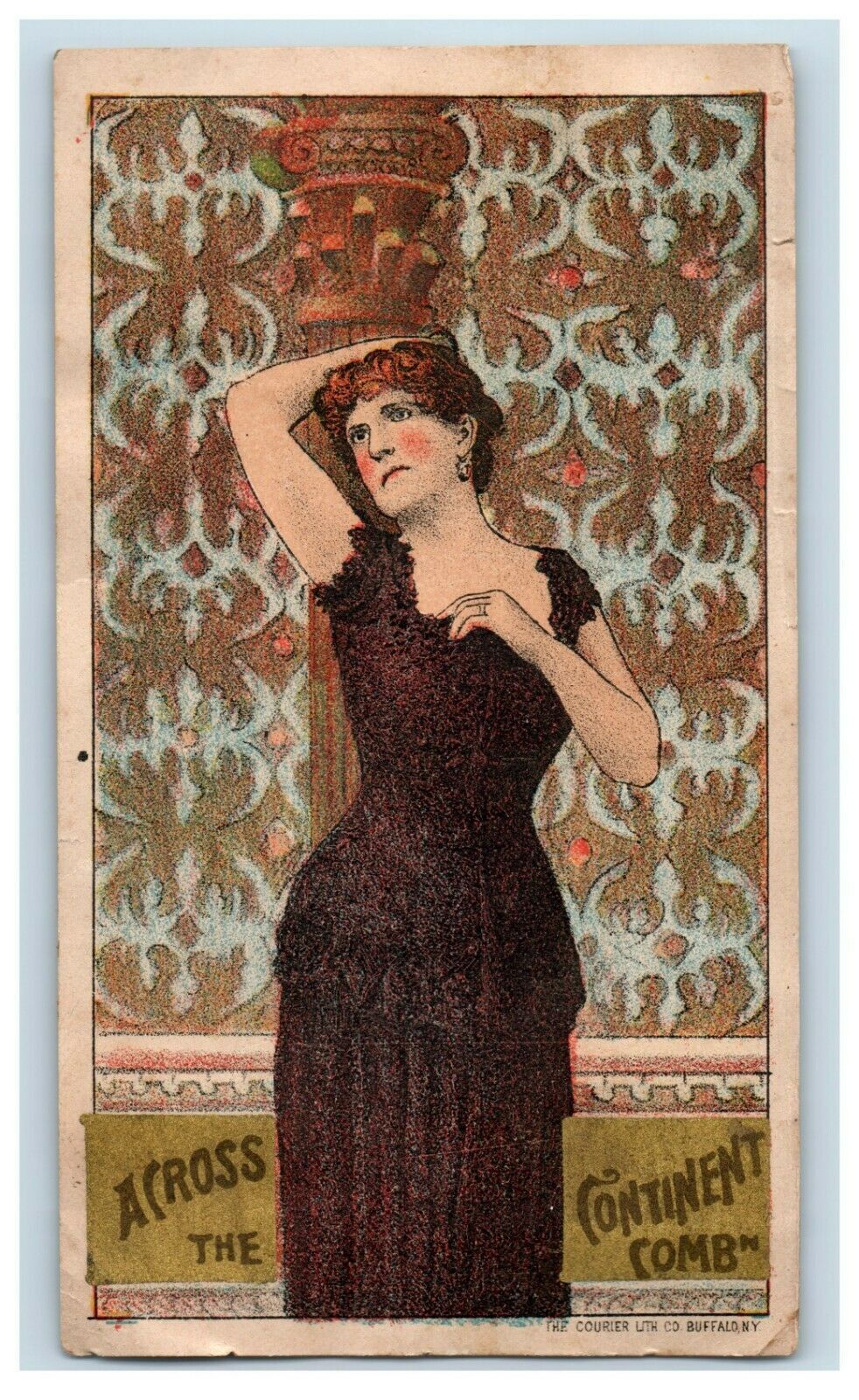 1870's Minstrel Theater Across The Continent Comb Dramatic Lady Image ...