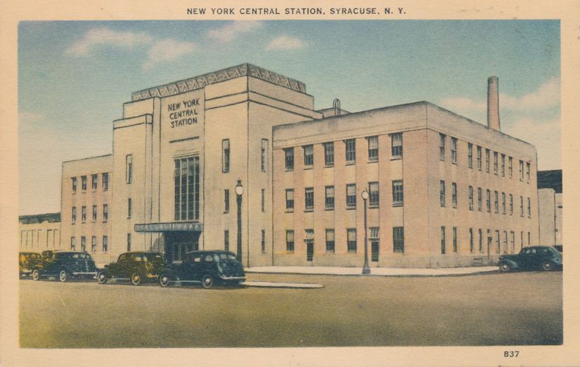 Syracuse NY, New York - New York Central Railroad Station Depot - Linen ...