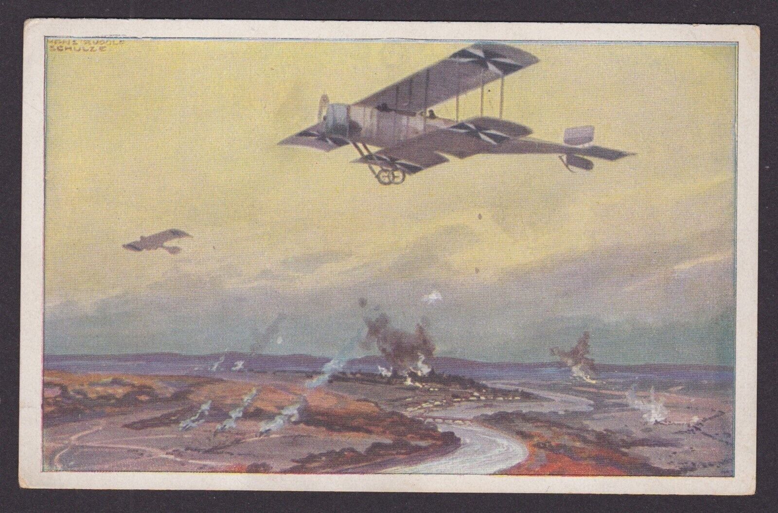 GERMANY, Postcard, Aviation, Military biplane on a reconnaissance ...