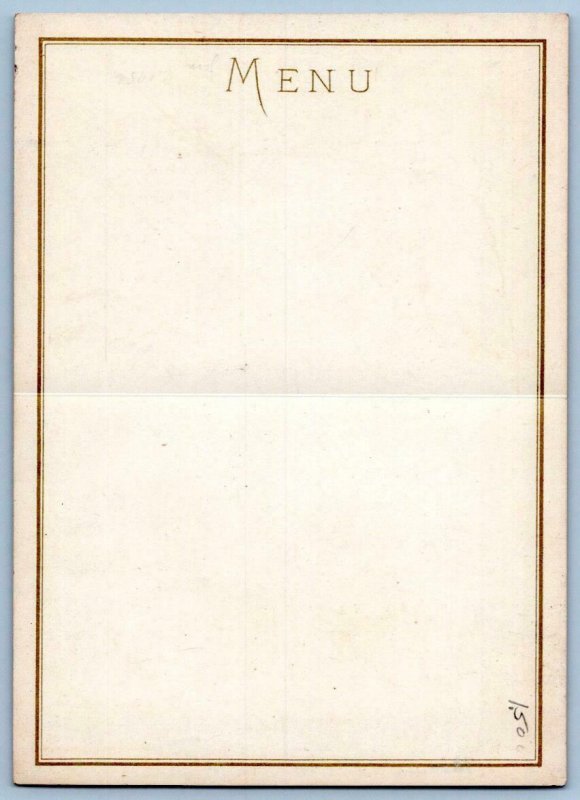 1800'S Blank Menu Stock Victorian Trade Card*Preparing Birds for a Pie ...