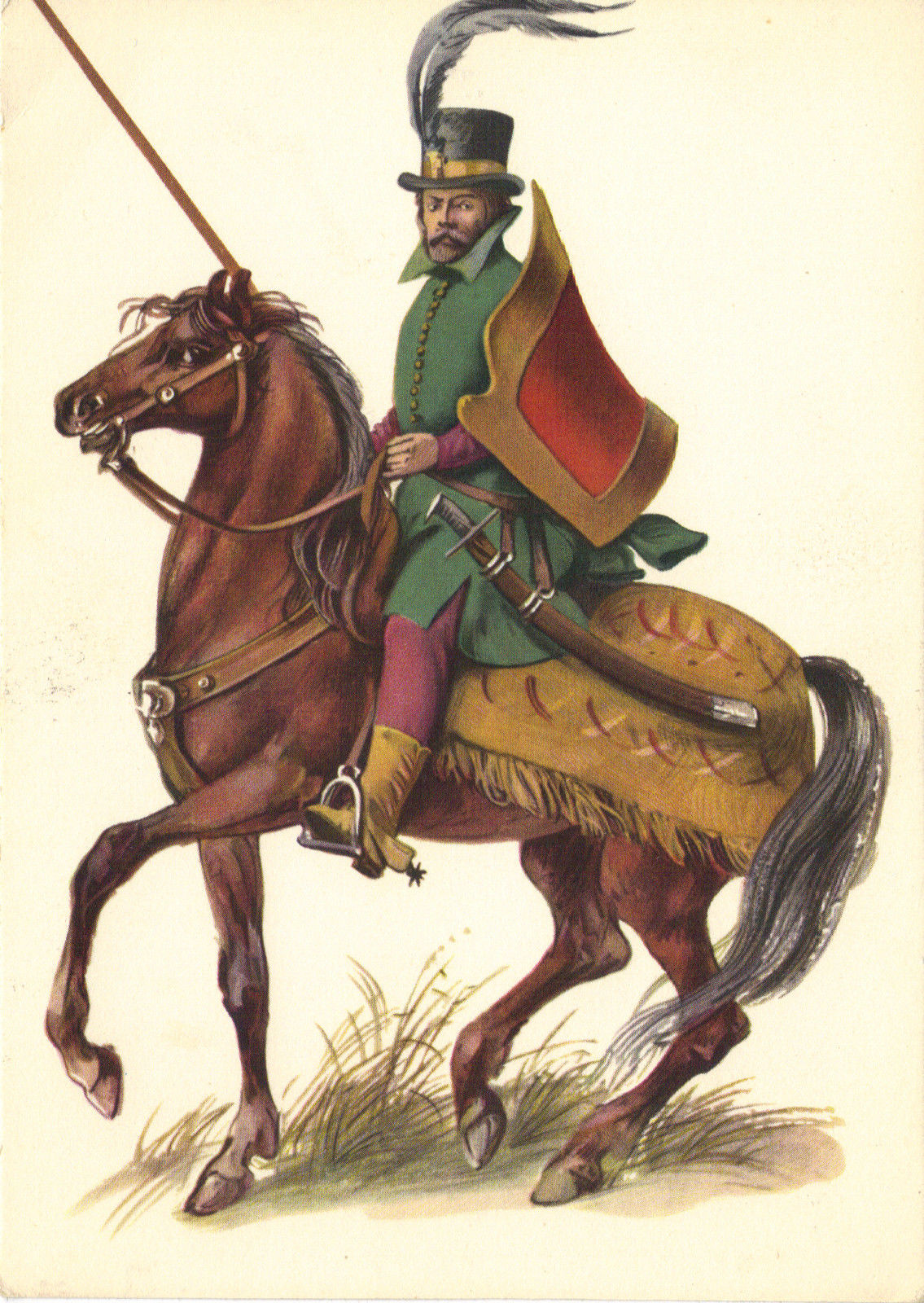 Hussar Cavalry Uniform Wojsko Polskie Husarz Postcard | Topics ...
