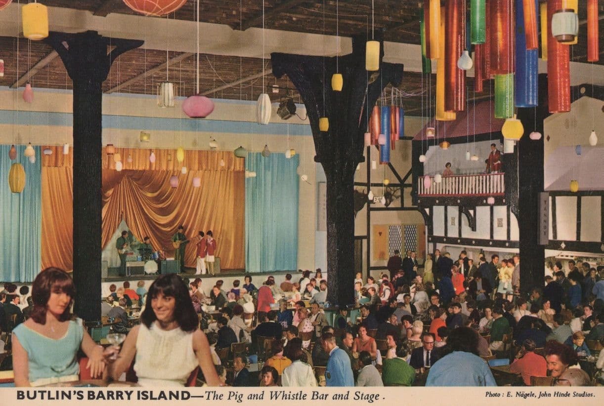 Butlins Holiday Camp Barry Island The Pig & Whistle Bar Welsh Postcard ...