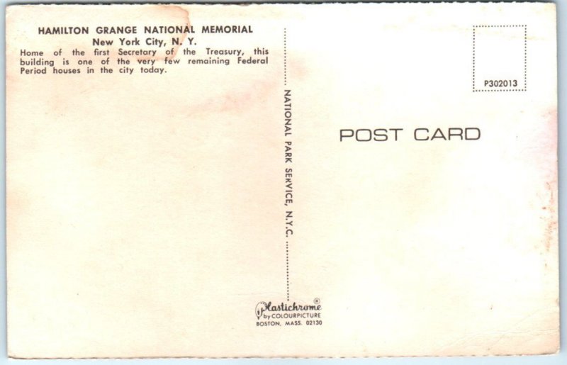 Unposted - Hamilton Grange National Memorial, New York City, New York ...