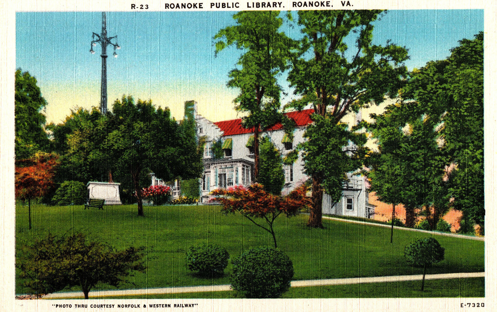 Vintage Postcard Roanoke Public Library Roanoke Virginia Fresh Linen ...