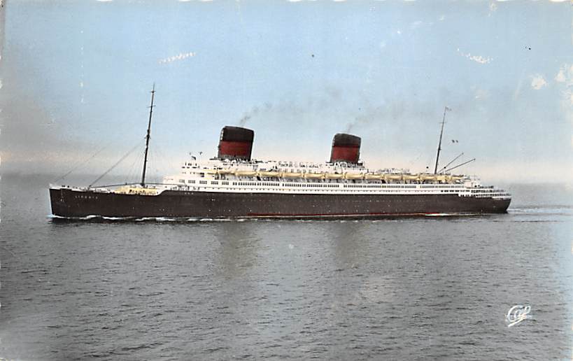 Liberte French Line Ship Writing on back | Topics - Other, Postcard ...