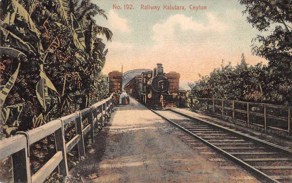 Ceylon Sri Lanka Railway Kalutara Train Station Vintage Postcard ...