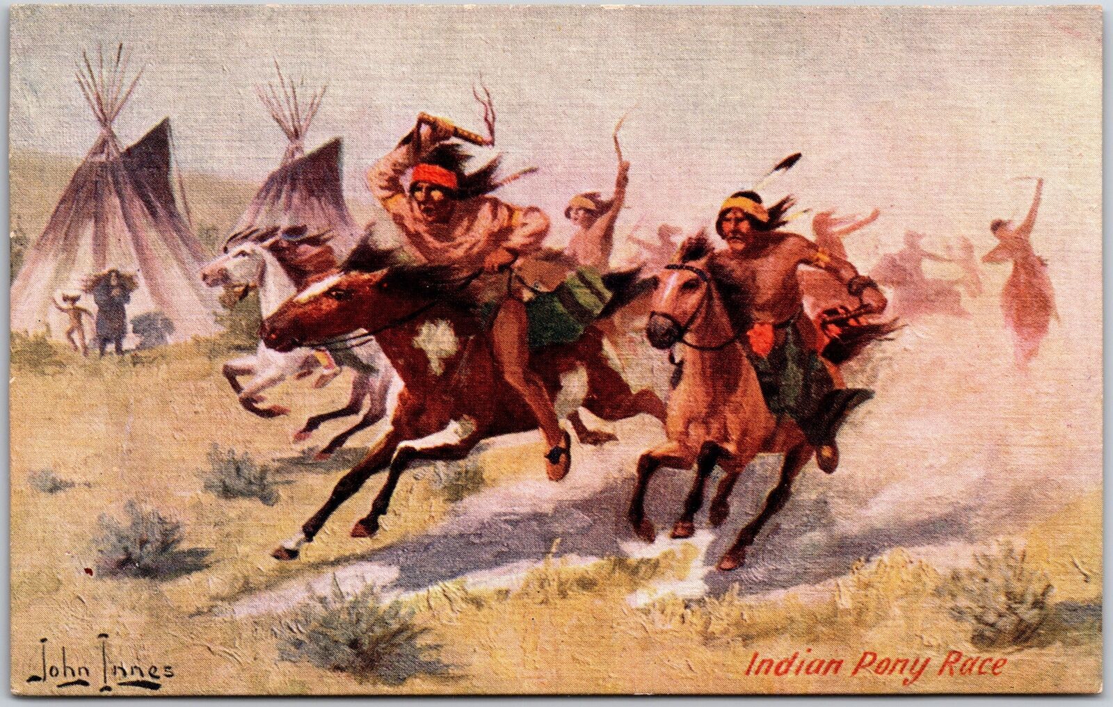 Indian Pony Race, Horse Racing Native American Culture, John Innes ...