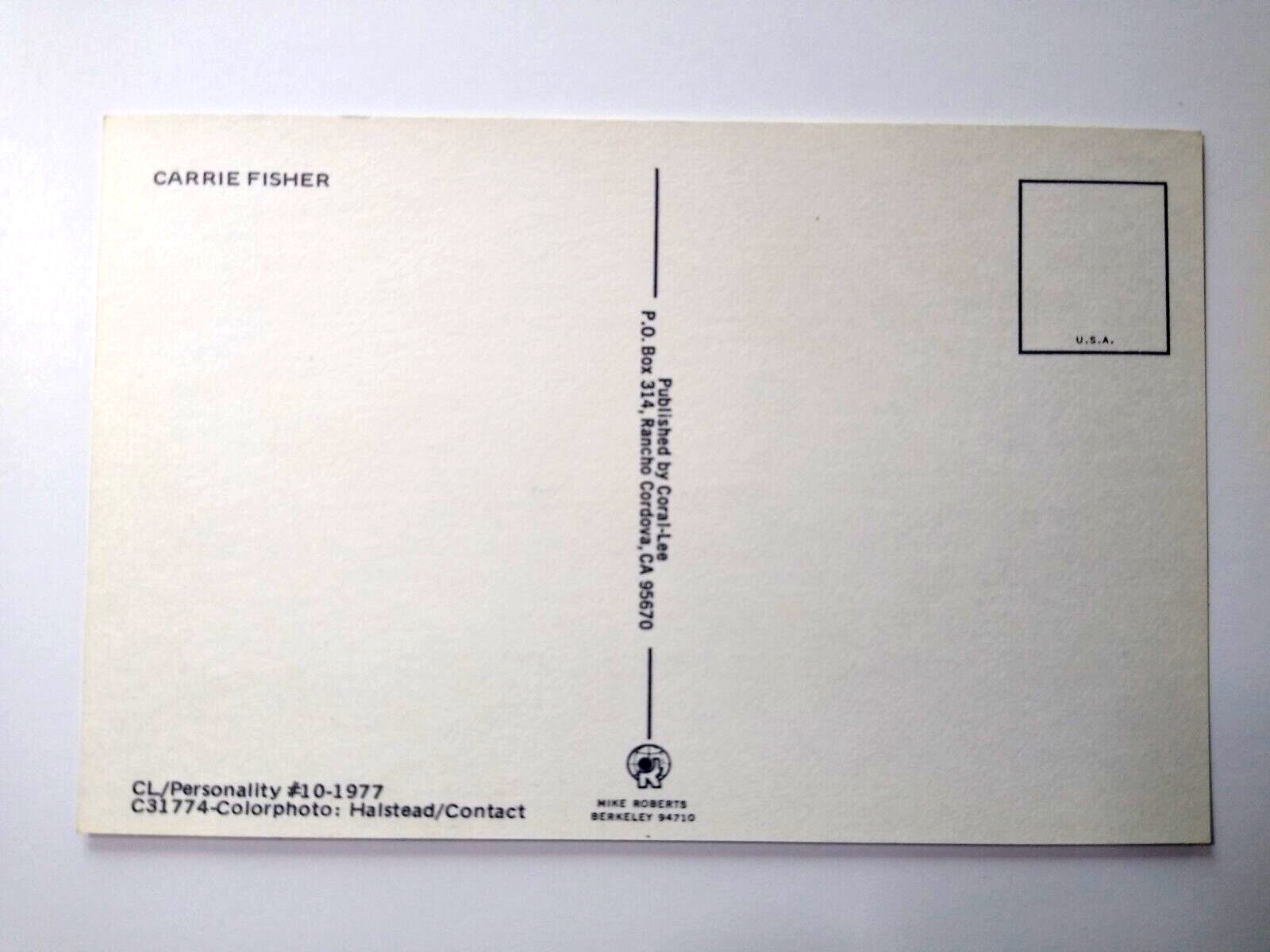 Carrie Fisher Postcard Actress Movie Star Hollywood Film Princess Leia ...