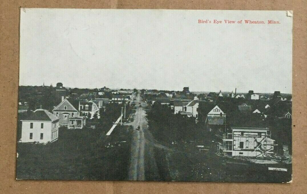 Vintage 1910 Used Penny Photo Postcard Bird's EYE View Wheaton Minn ...