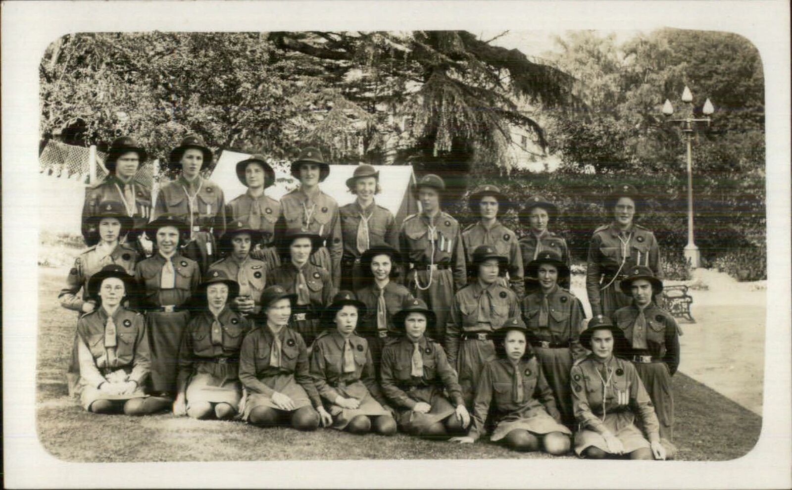 Girl Scouts or Guide Troop Uniforms c1940 Real Photo Postcard | Other ...