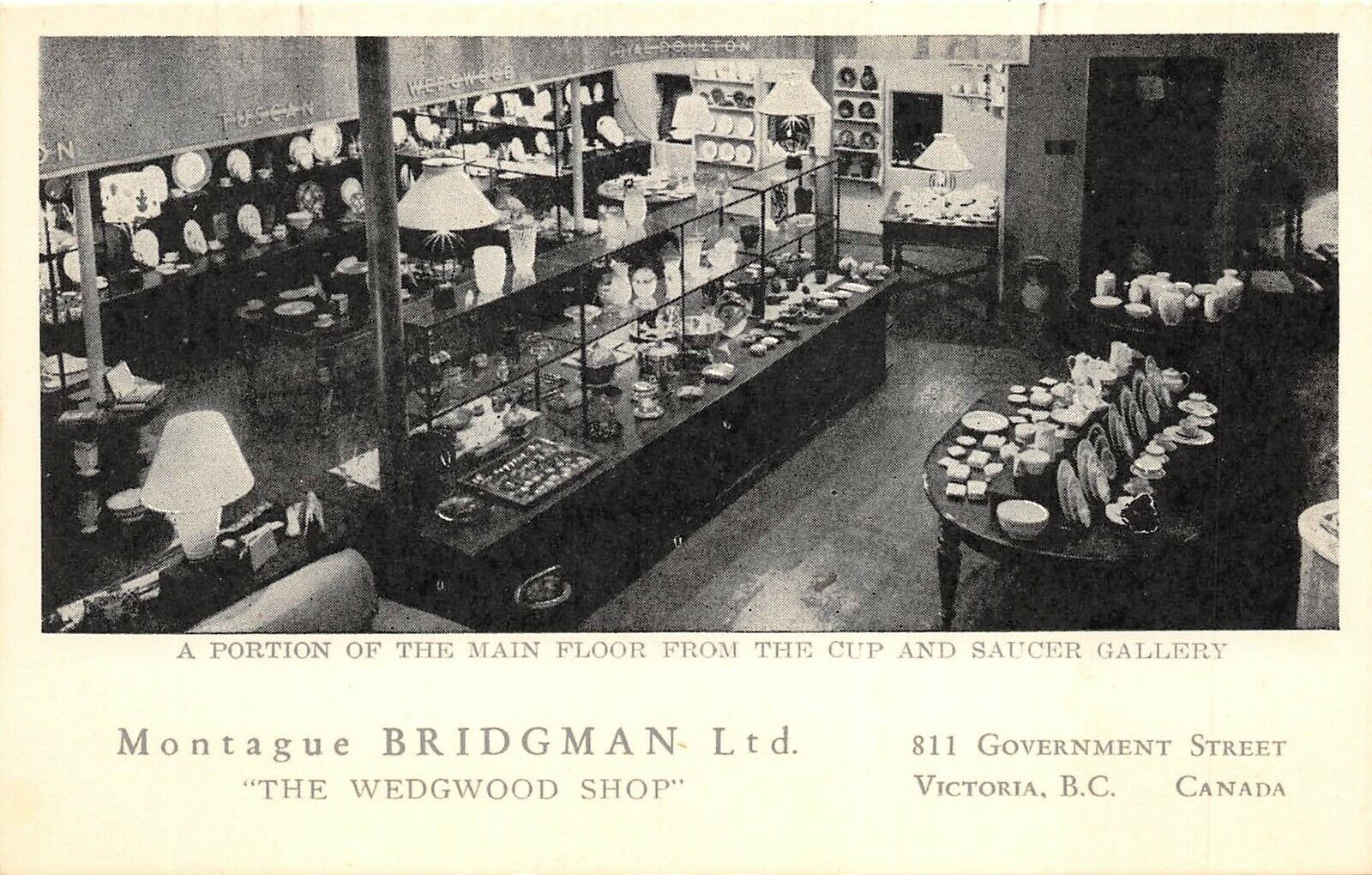 Victoria British Columbia 1930-40s Postcard Montague Bridgman Wedgwood ...
