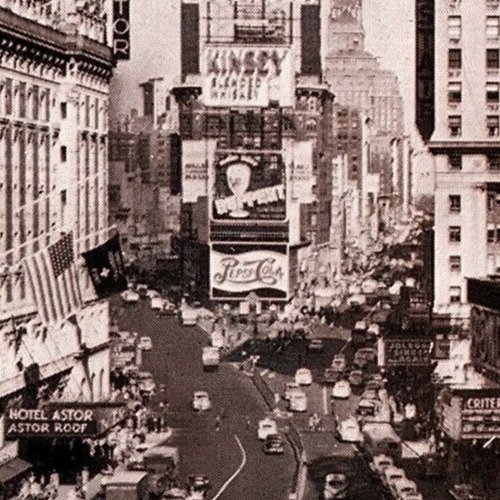 1940s Times Square NY Hotel Astor Pepsi-Cola Camel Cigarettes Signs ...