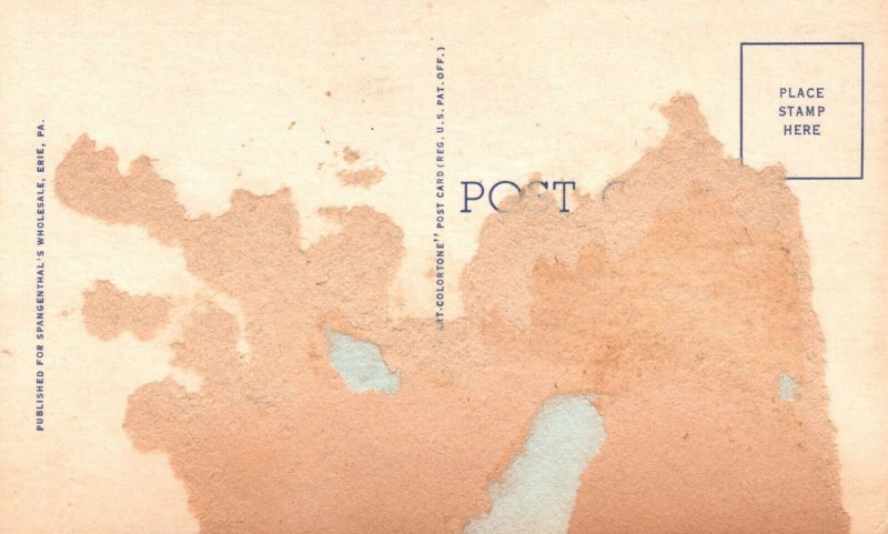 Vintage Postcard 1930s Automatic Electric Fountain at Night Perry ...