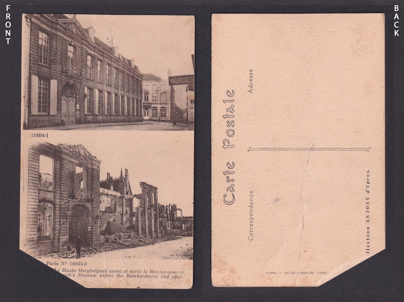 BELGIUM, Postcard, Ypres Ieper, the Merghelynck's Museum, WWI, Unposted ...