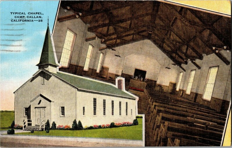 Chapel at Camp Callan CA, Coast Artillery Replacement Training Vtg ...