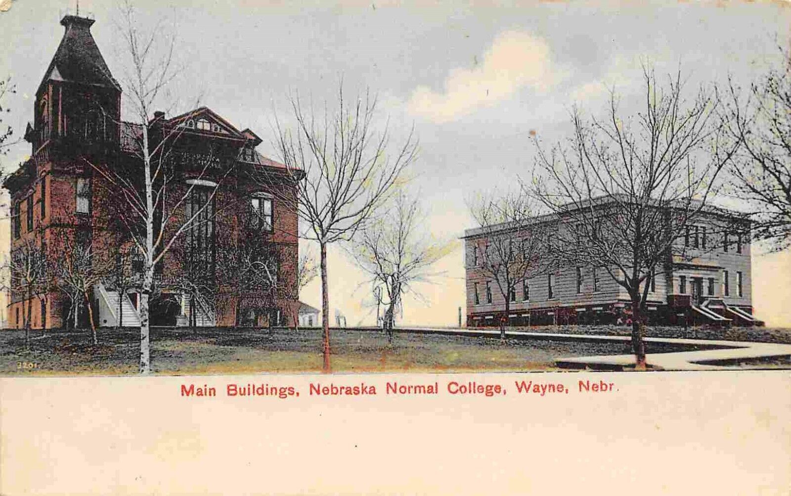 Main Buildings Nebraska Normal College State College Wayne NE 1910c ...