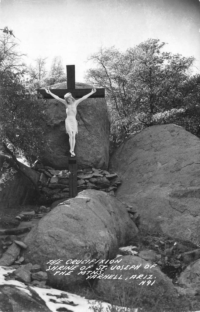RPPC Crucifixion Shrine of St. Joseph Yarnell, Arizona c1950s Vintage ...