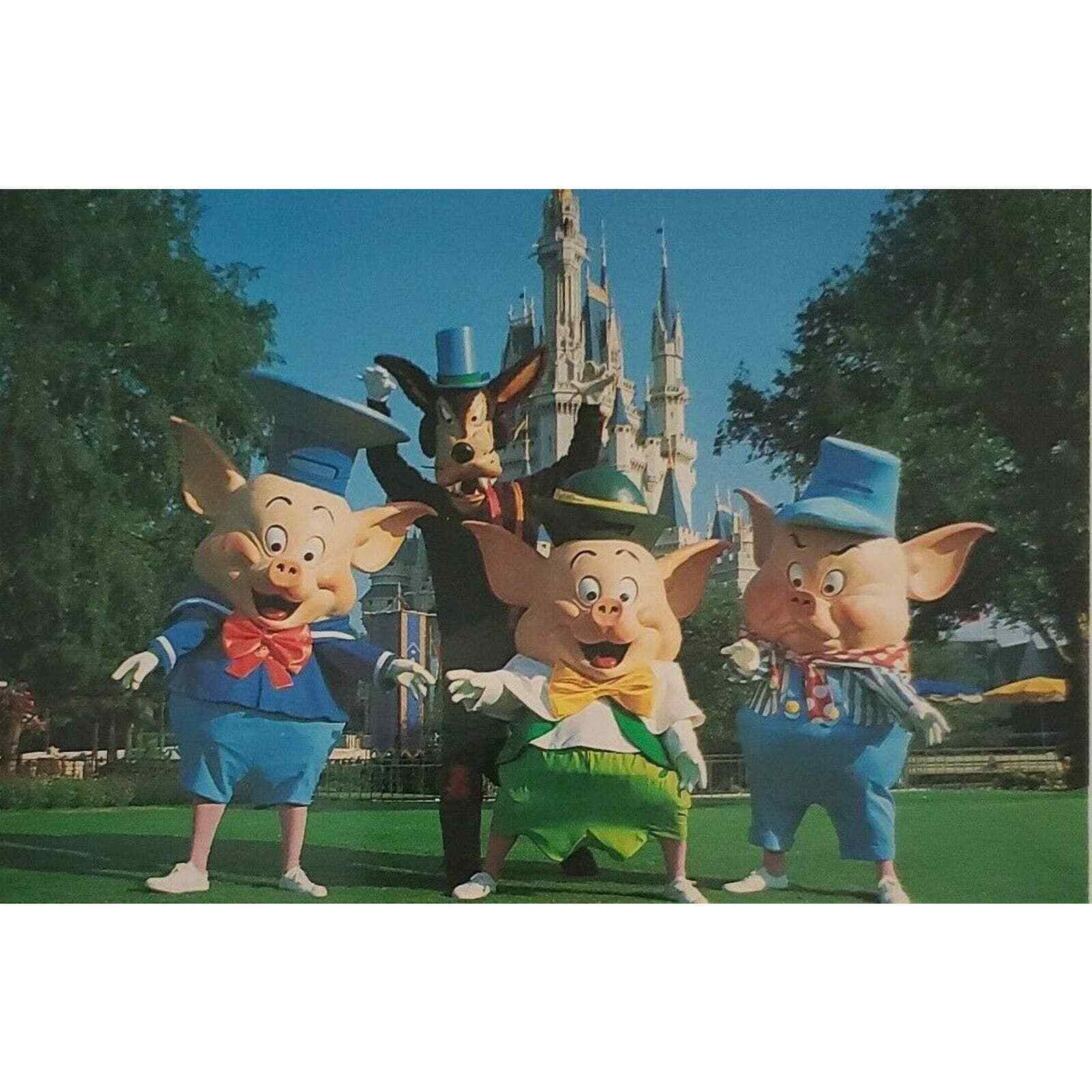 Three Little Pigs Big Bad Wolf Whos Afraid Magic Kingdom Disney Postcard | Other / Unsorted ...