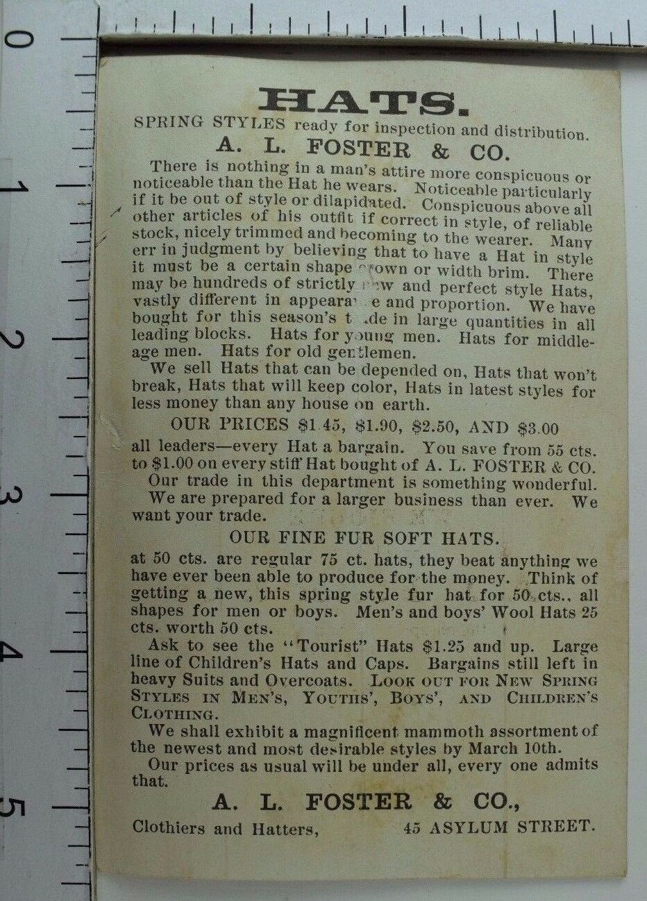 1870's-80's A. L Foster & Co Clothiers Adorable Boy Chalk Sign *G ...