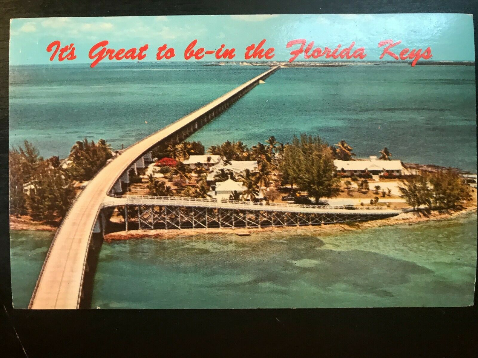Vintage Postcard 1955 The Florida Keys Seven Mile Bridge Pigeon Key ...