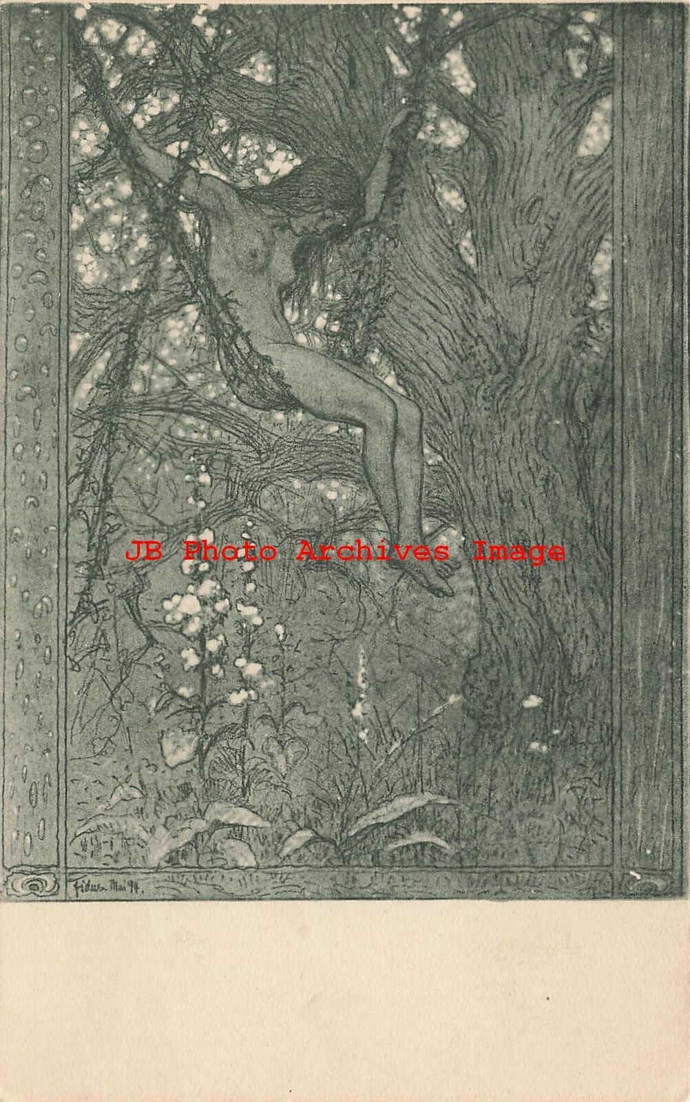 Symbolist Artist Fidus No 47, Lianenschaukel, Art Nouveau | Other ...