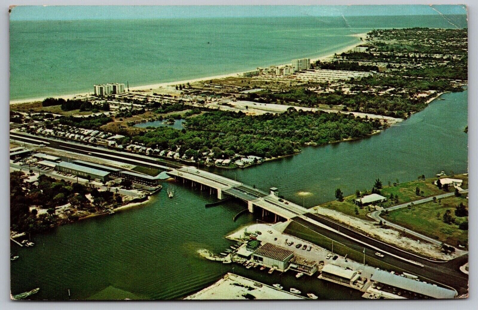 Aerial View Stickney Point Bridge Inland Waterway Siesta Key Cancel PM ...