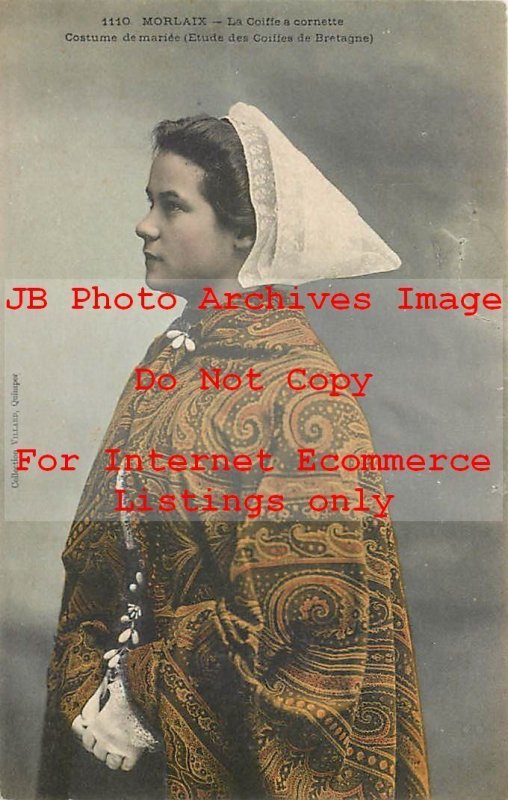 Native Ethnic Culture Costume, Morlaix France, Woman in Wedding Costume ...
