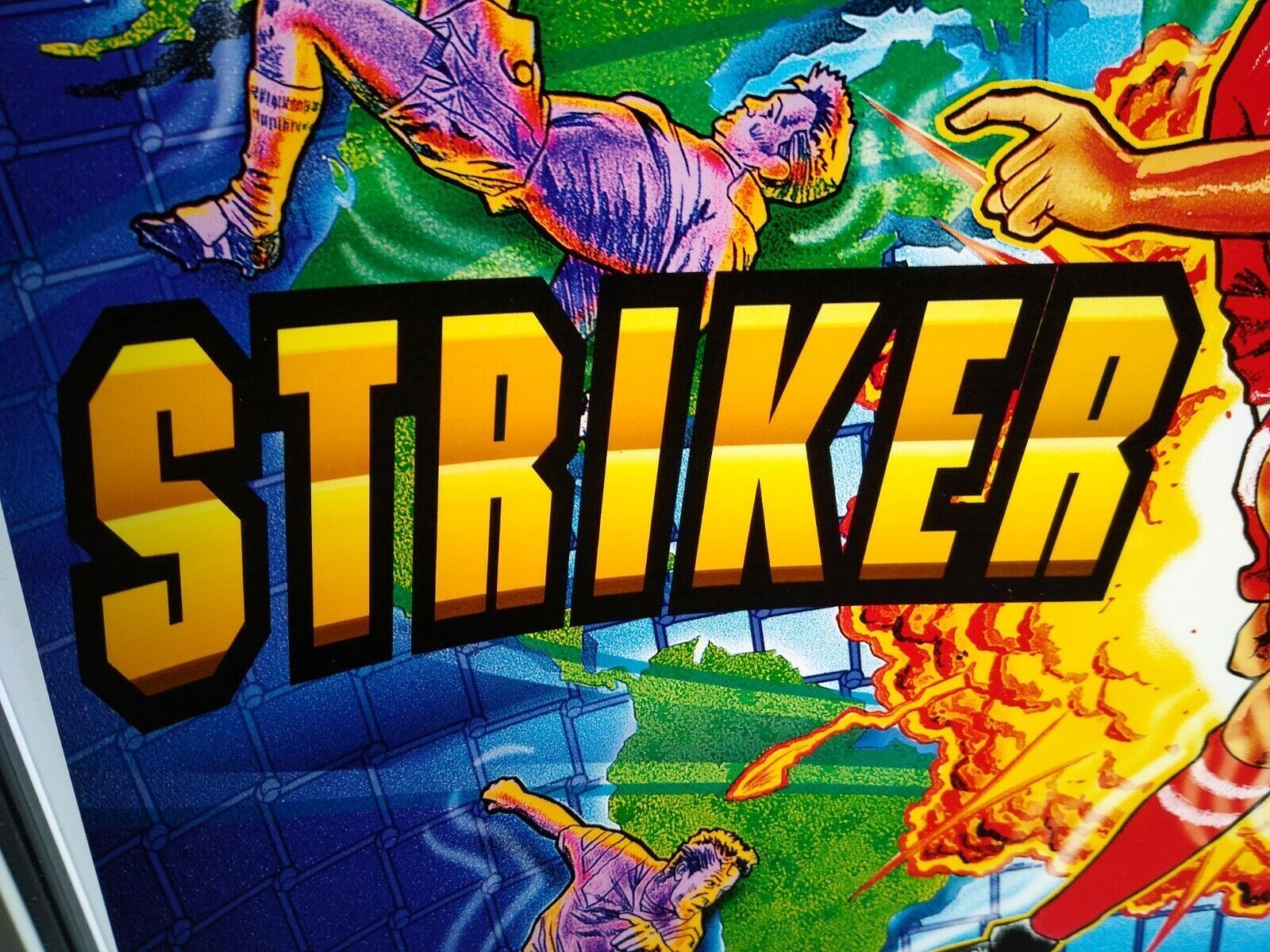 Striker Xtreme Pinball Translite Art Sheet Original Soccer Sports 2000 ...