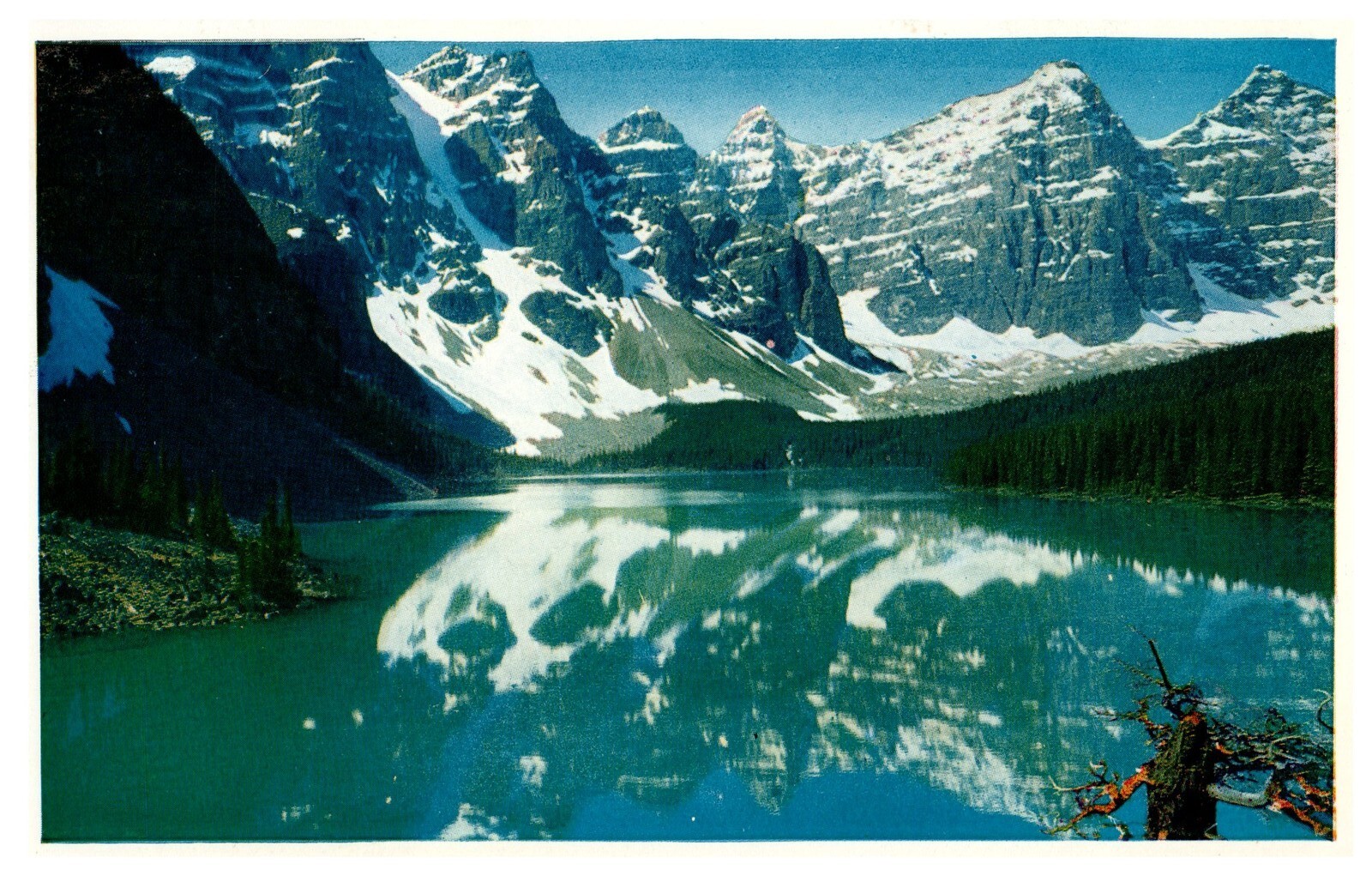 Moraine Lake Banff National Park Ten Peaks Vintage Postcard ...