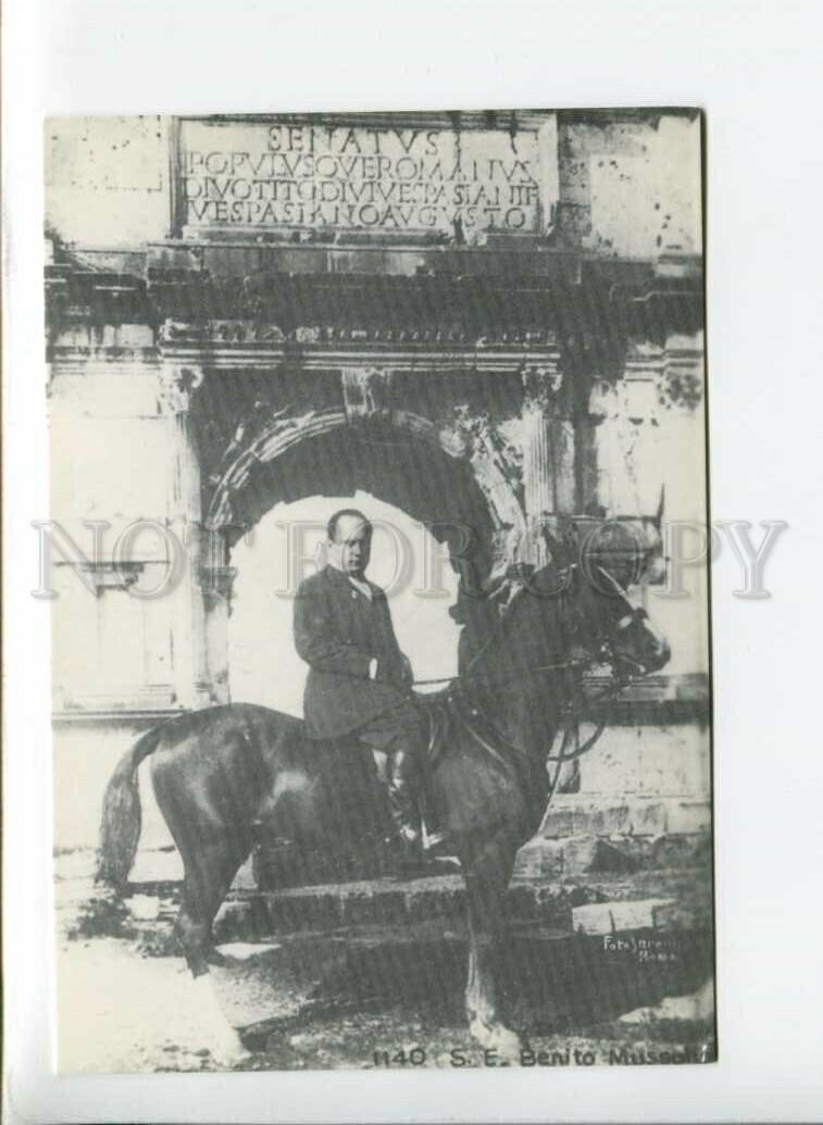 3011014 ITALY leader Benito Mussolini on HORSE postcard | Topics ...
